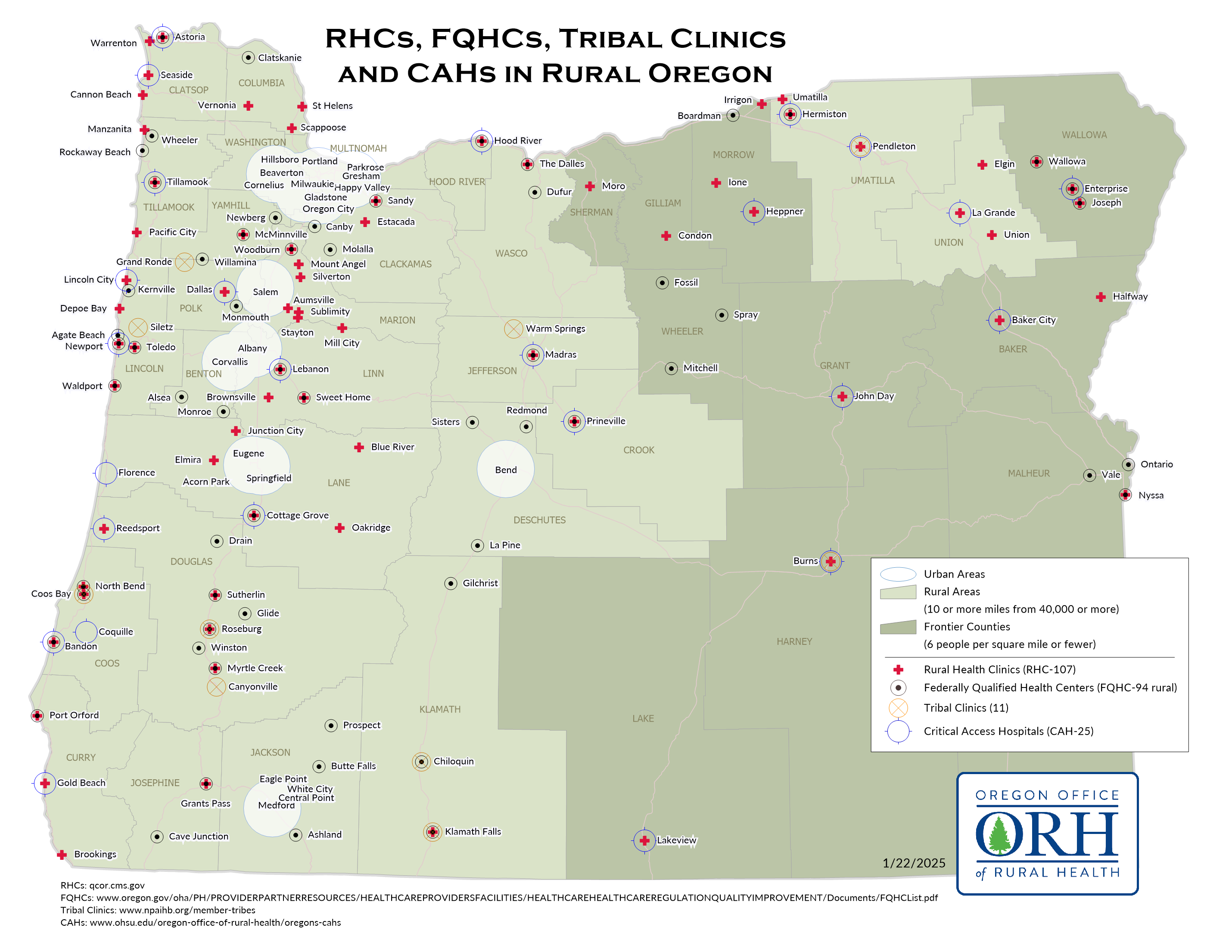 Rural Safety Net Map 2-2024 | OHSU